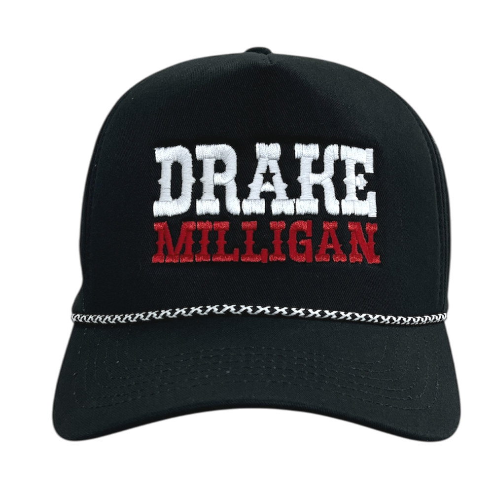 Black Logo Rope Hat – Drake Milligan